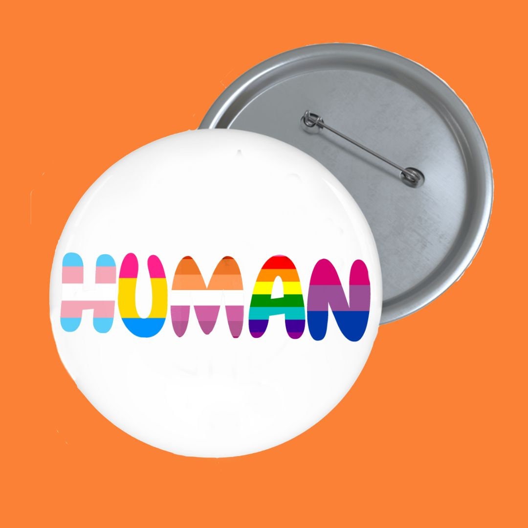 LGBTQ Pride Human Rights Pin Back Button: Feminist Gift - Etsy