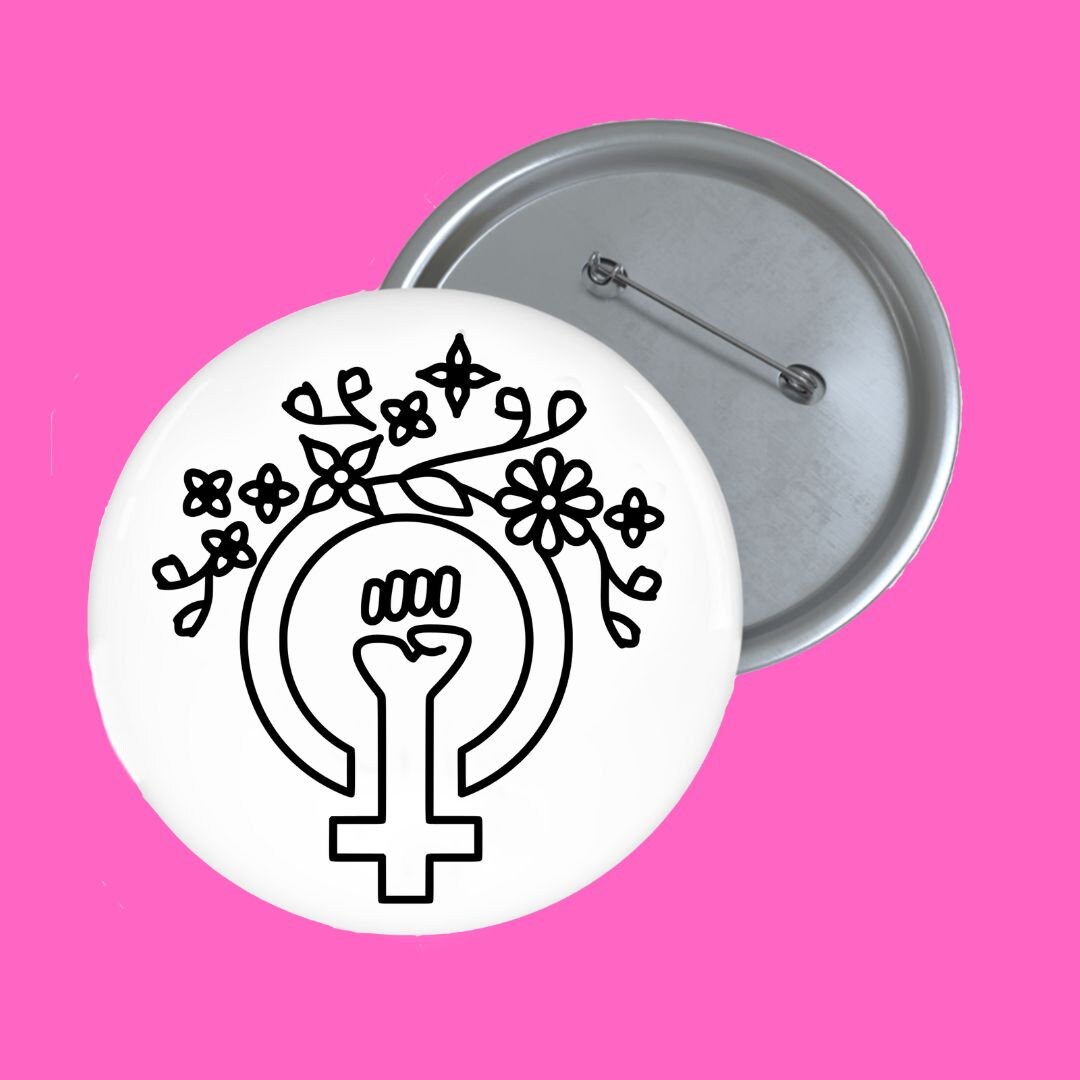 Female Symbol Feminist Custom Pin Back Buttons, Empower Women, the ...