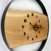 Large Oak Wood Wall Clock 50 Cm Handmade - Etsy