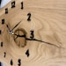 Large Oak Wood Wall Clock 50 Cm Handmade - Etsy