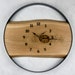 Large Oak Wood Wall Clock 50 Cm Handmade - Etsy