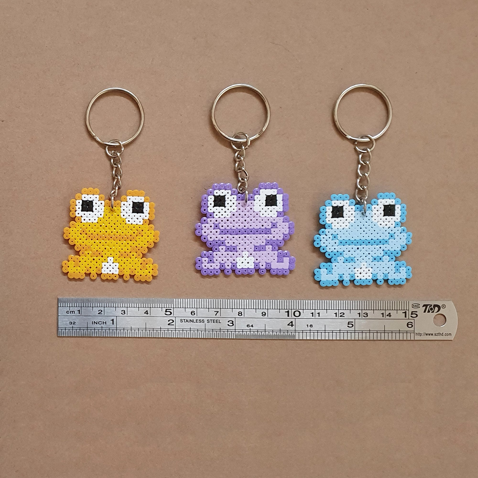 FROG Keychain Made of Iron Beads - Etsy