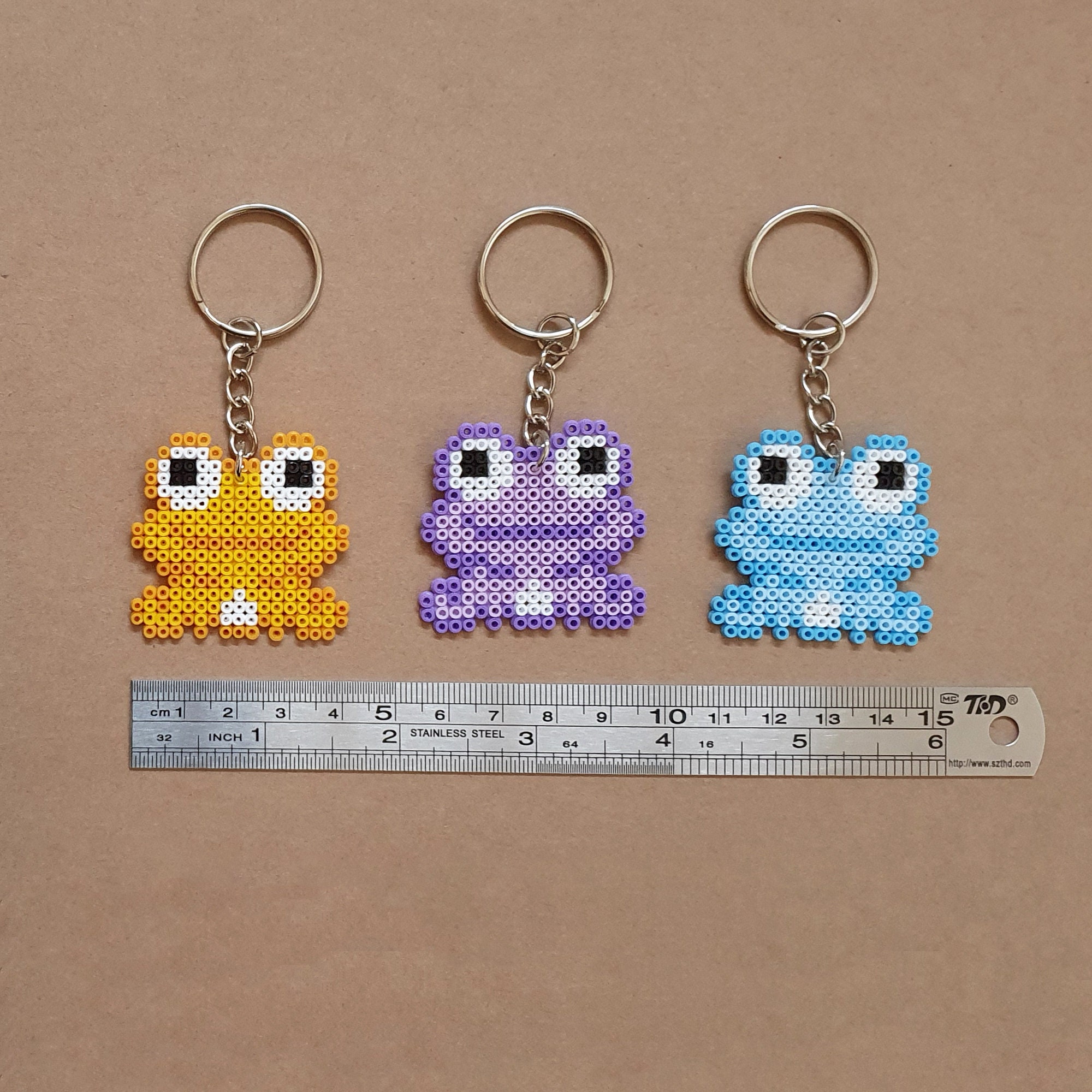 FROG Keychain Made of Iron Beads - Etsy
