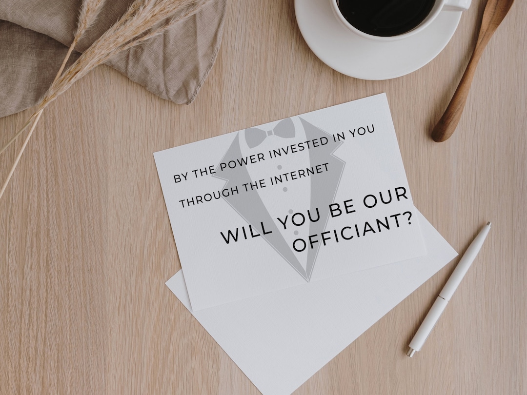 Will You Be Our Officiant, Officiant Proposal Card, Officiant Wedding ...