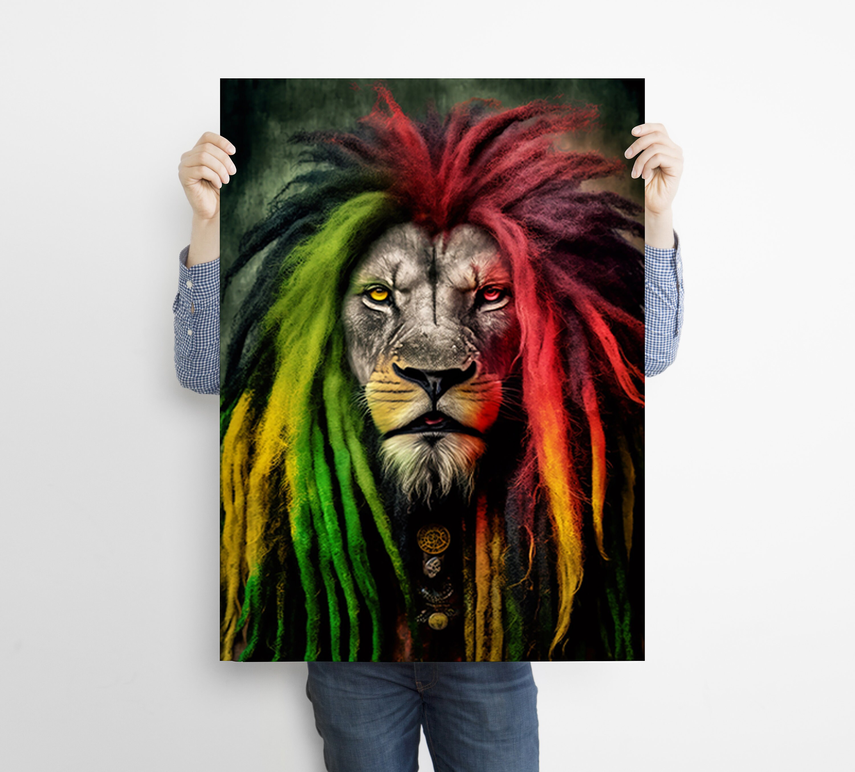Rasta Lion Poster
