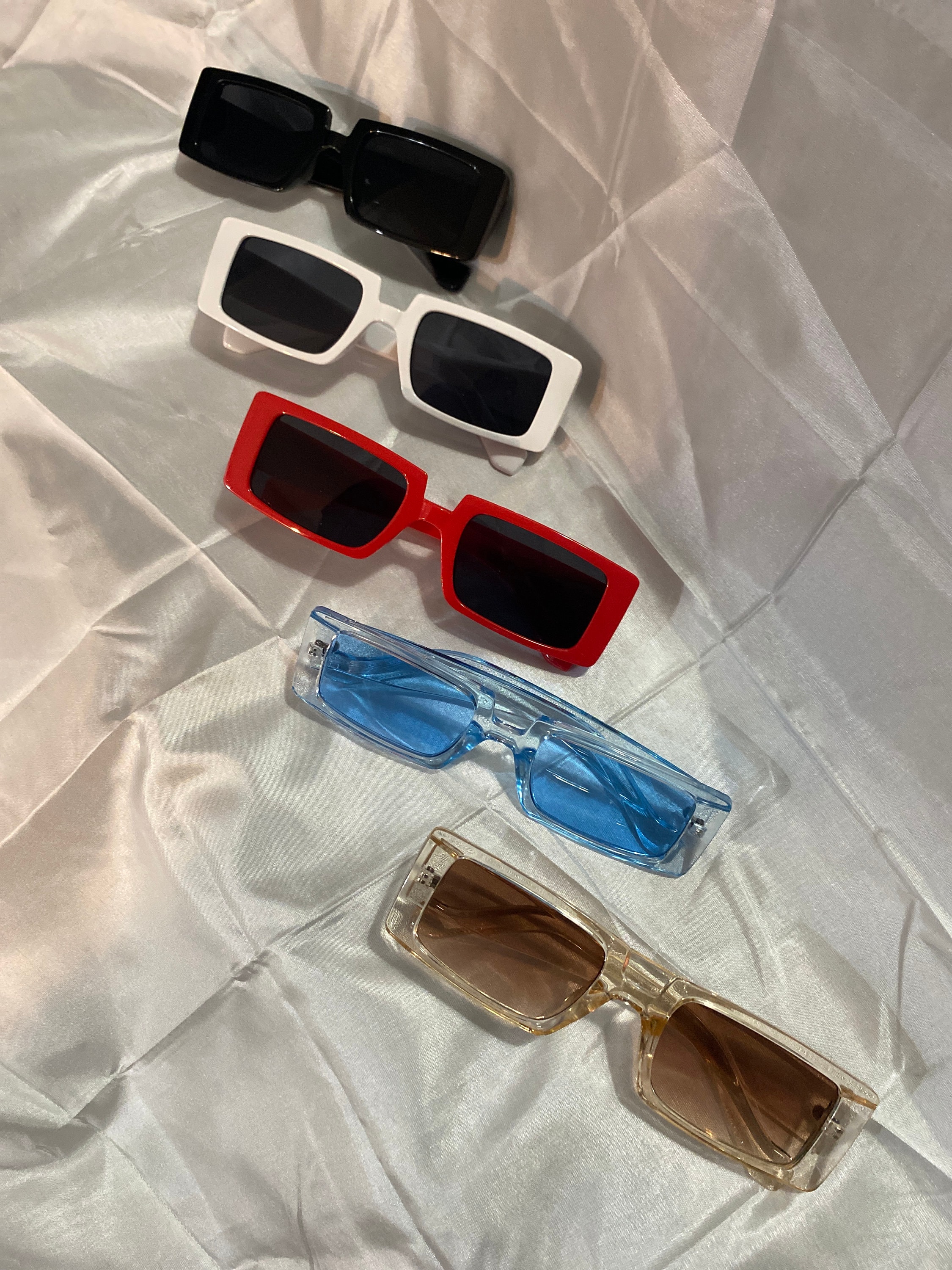 Rectangular Retro Sunglasses - Etsy