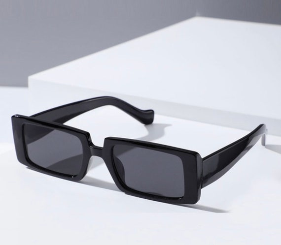 Rectangular Retro Sunglasses - Etsy
