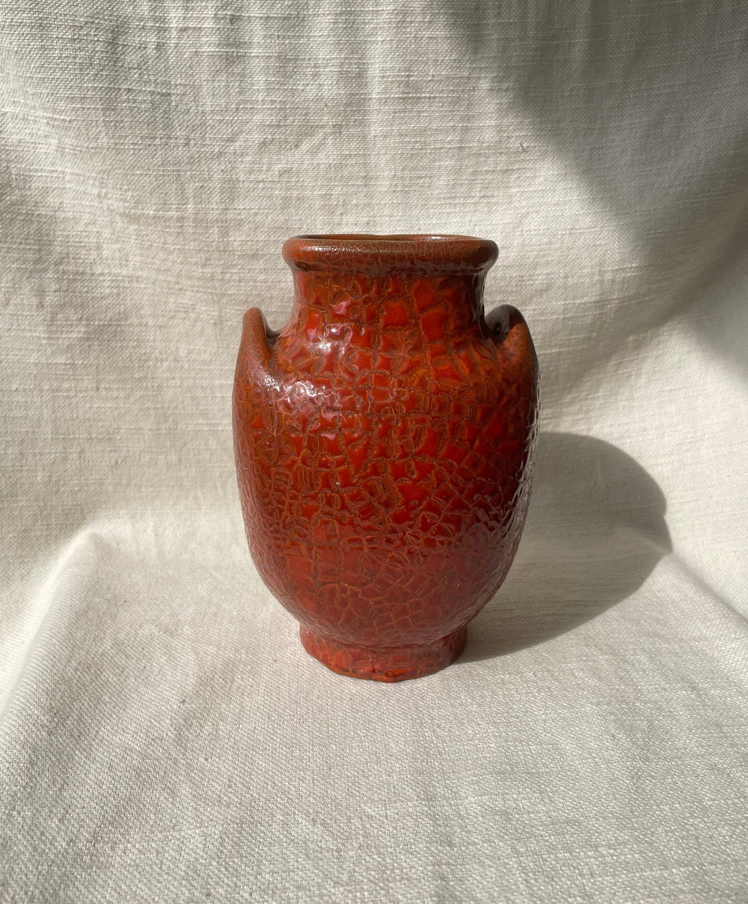 Vintage Vase Handmade Ceramic 70s Decor Colourful Flower - Etsy