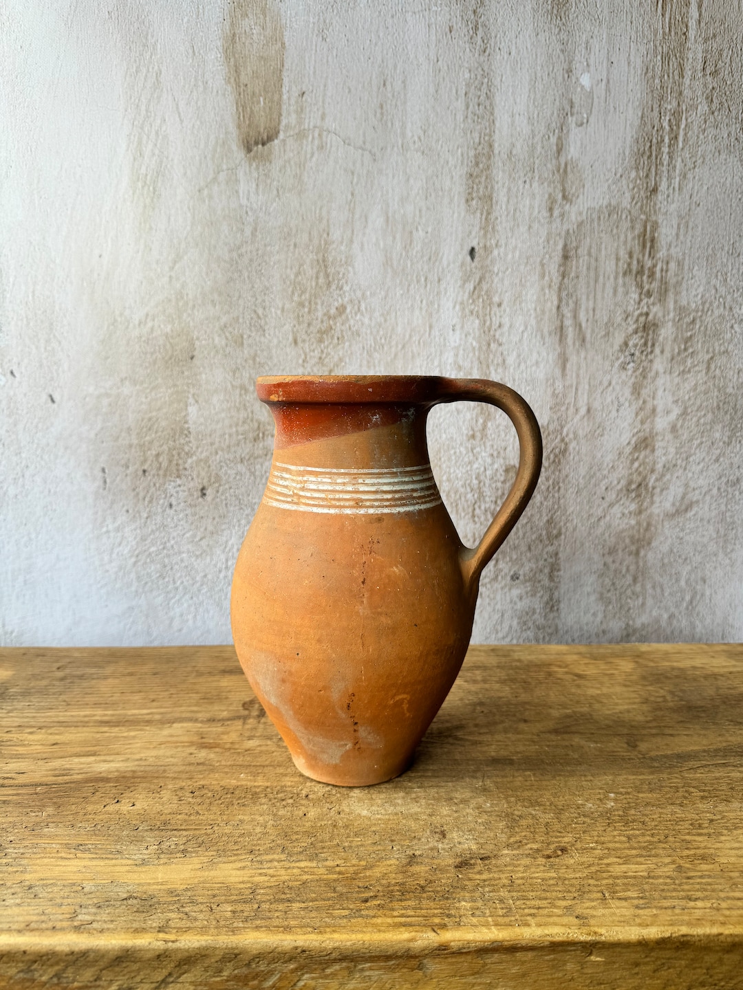 Hungarian Primitive Jug, Vintage Vase, Rustic Pottery Pitcher, Home ...