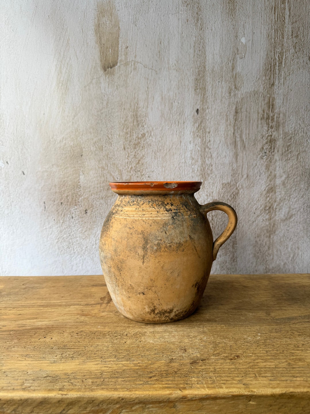 Hungarian Primitive Jug, Vintage Vase, Rustic Pottery Pitcher, Antique ...