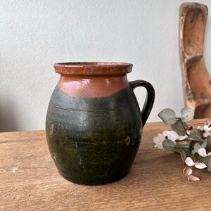 Antique Terracotta Vase, Rustic Turkish Pottery, Primitive Jug, Aged ...