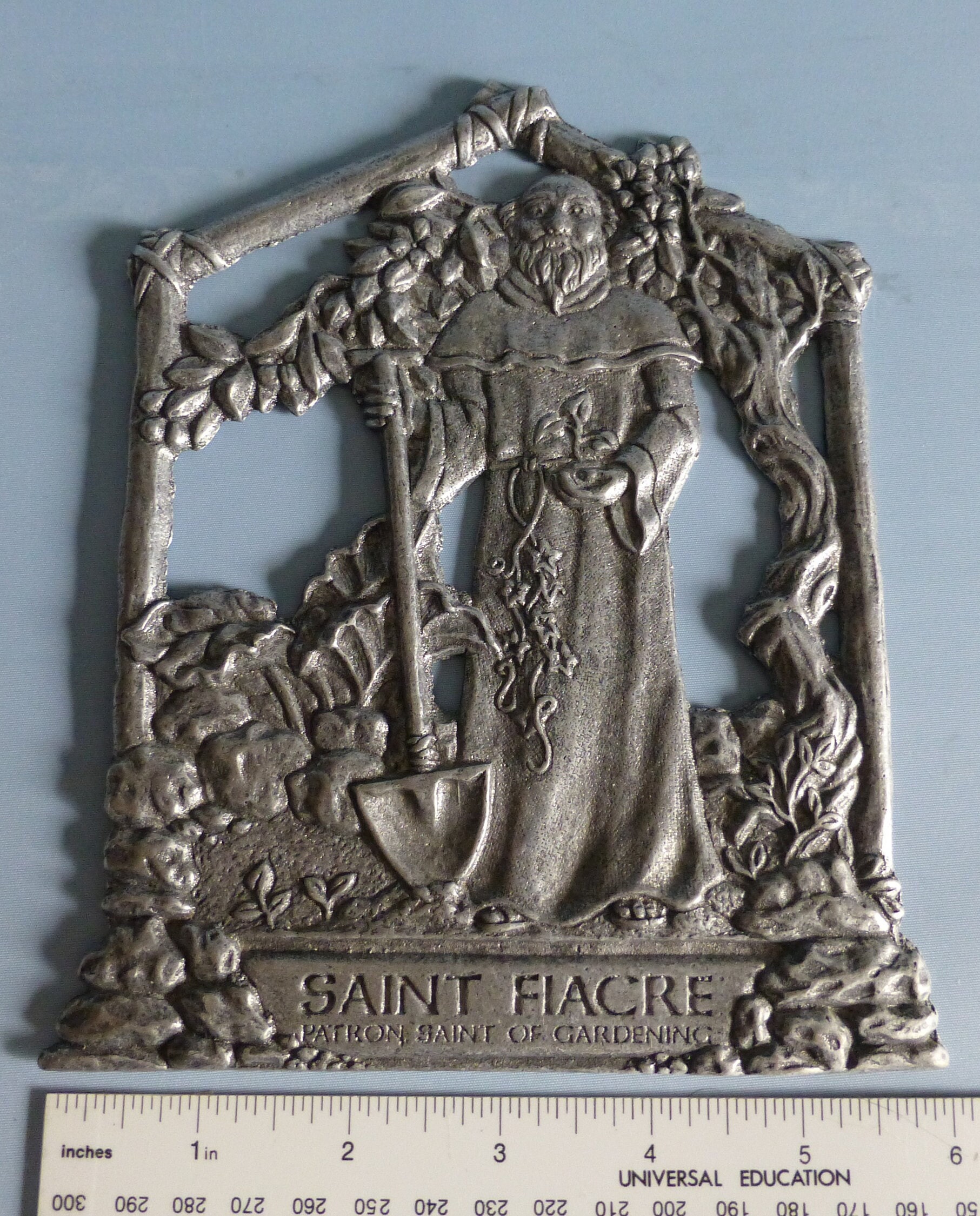 St. Fiacre Patron Saint of Gardeners. This is a Small Pressed - Etsy