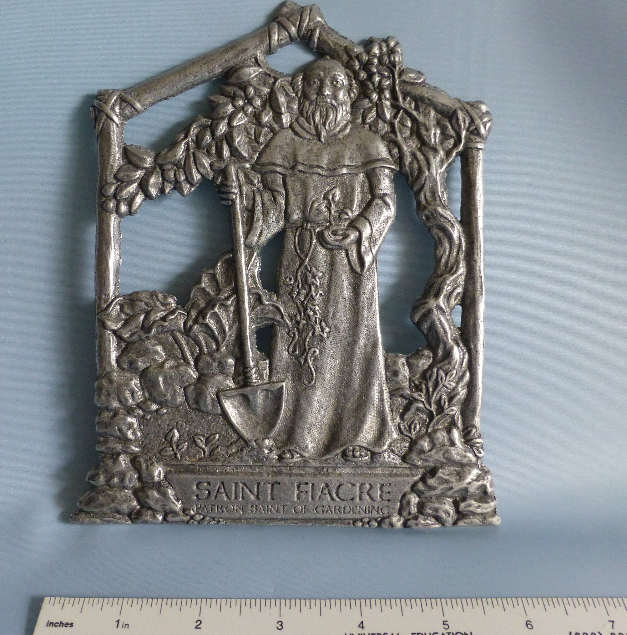 St. Fiacre Patron Saint of Gardeners. This is a Small Pressed - Etsy