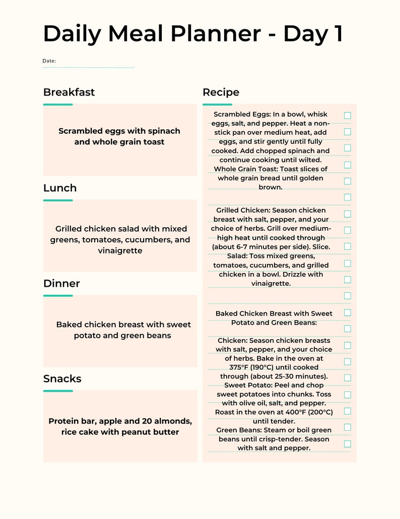 30-day Healthy Food Planner - Complete With Breakfast, Lunch, Dinner Recipes and Shopping List ...