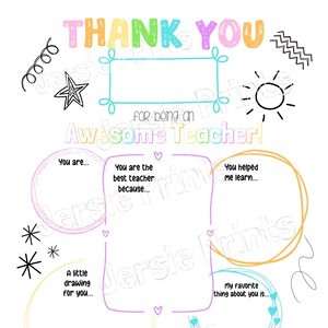 Teacher Appreciation Week Printable / End of Year Teacher Gift ...
