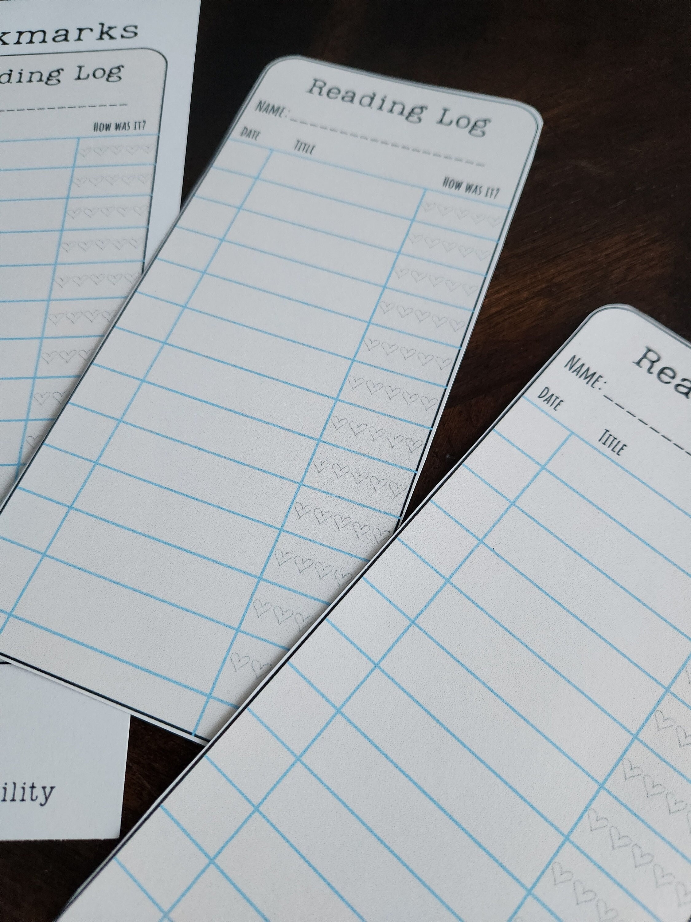 Reading Log Bookmarks / Printable Reading Log / Vintage Bookmark / Book ...