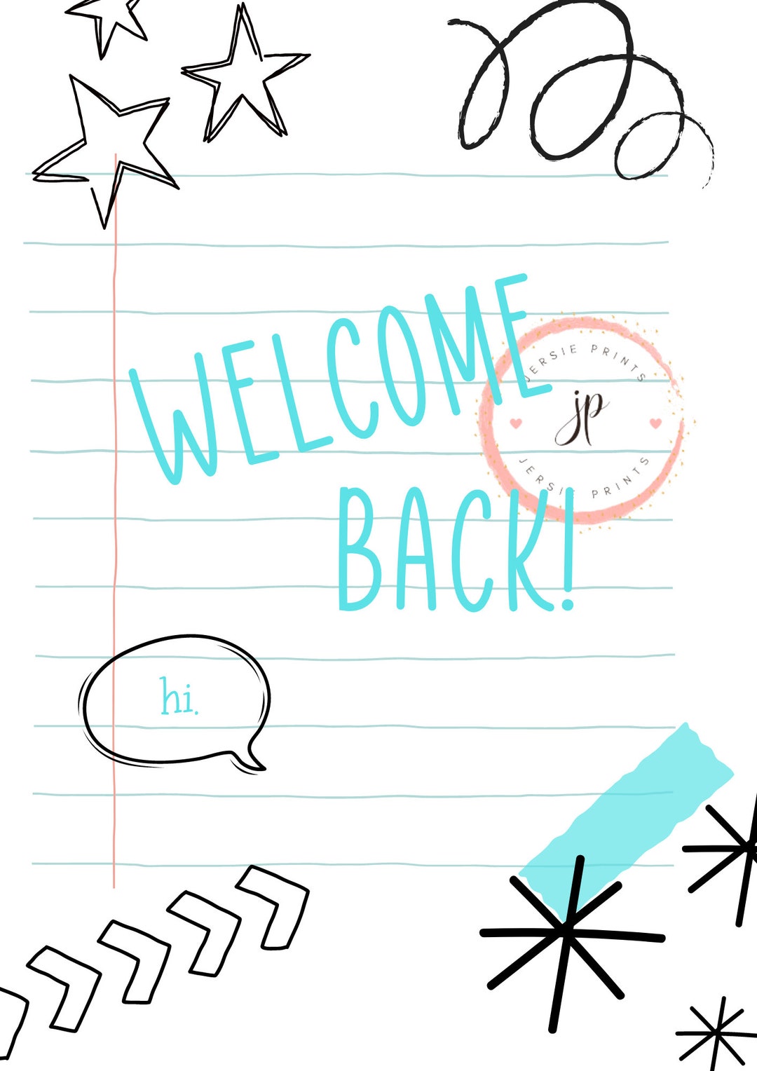 Back to School Printable / Welcome Back Print / Teacher / Classroom ...