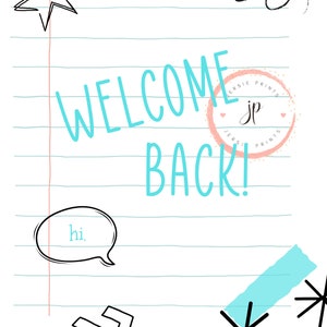 Back to School Printable / Welcome Back Print / Teacher / - Etsy