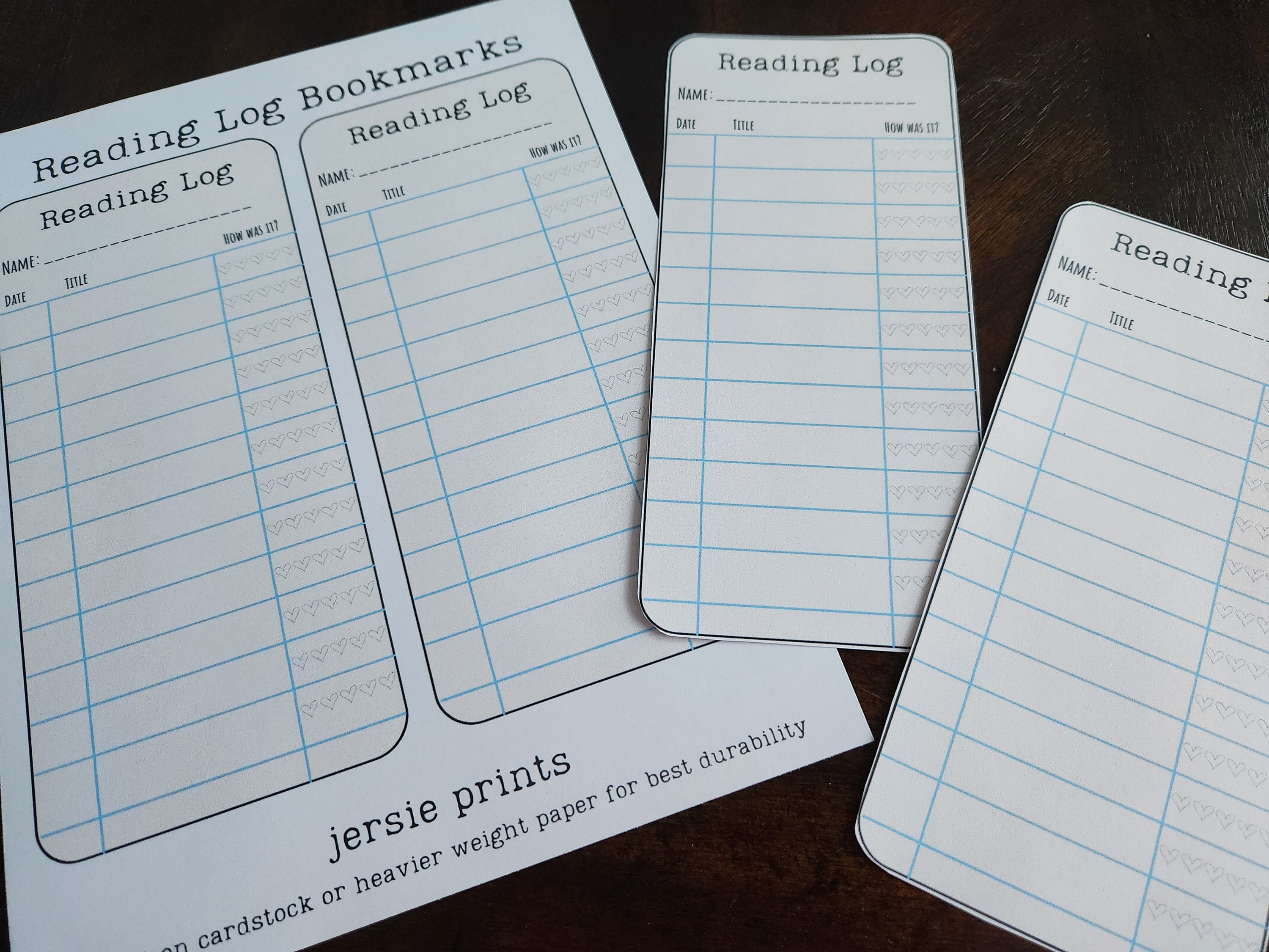 Reading Log Bookmarks / Printable Reading Log / Vintage Bookmark / Book ...