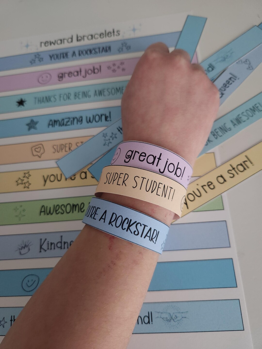 Reward Bracelets Printable / Student Awards / Praise Bracelets / Reward ...