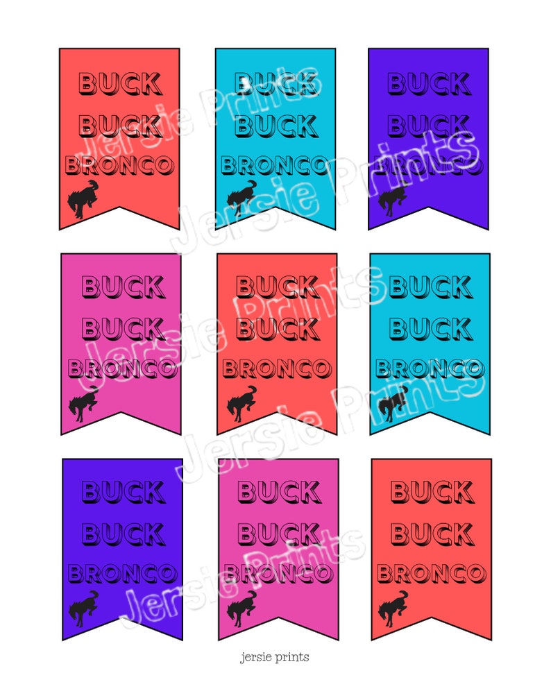 You've Been Bucked Bronco Cards: Printable Game Tags (PNG) - Etsy