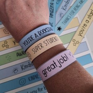 Reward Bracelets Printable / Student Awards / Praise Bracelets / Reward ...