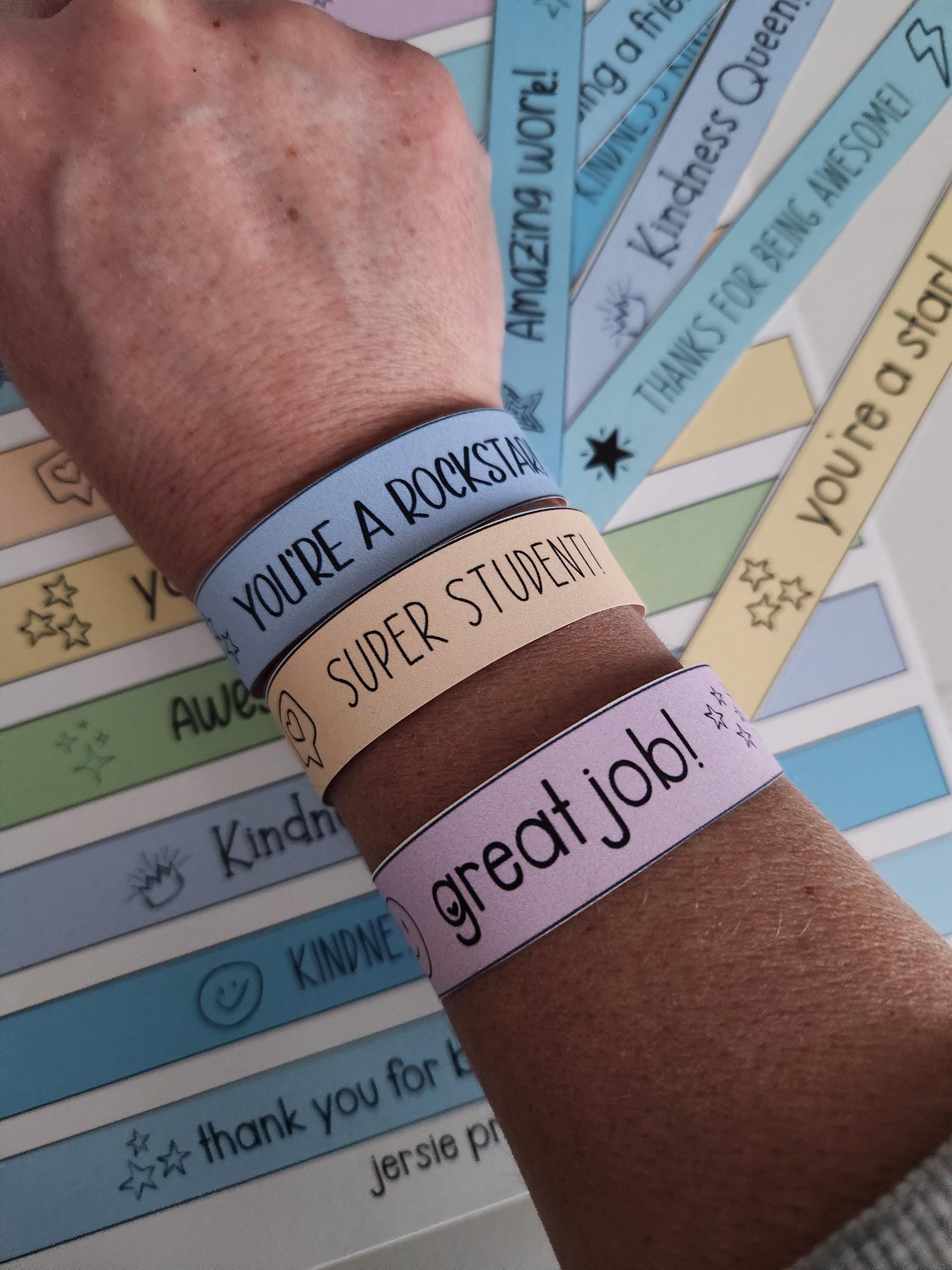 Reward Bracelets Printable / Student Awards / Praise Bracelets / Reward ...