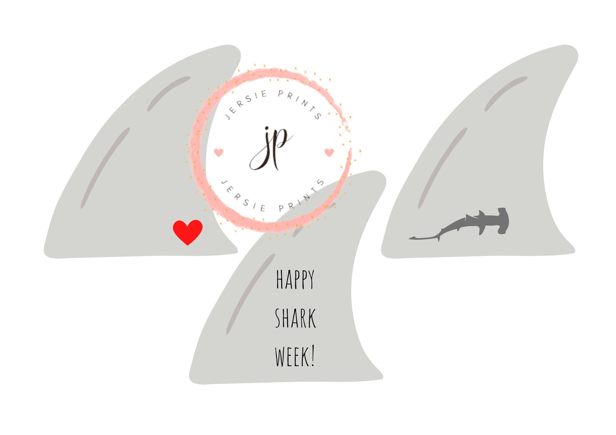 Shark Week Printable Garland: DIY Shark Party Decor (PNG Files) - Etsy