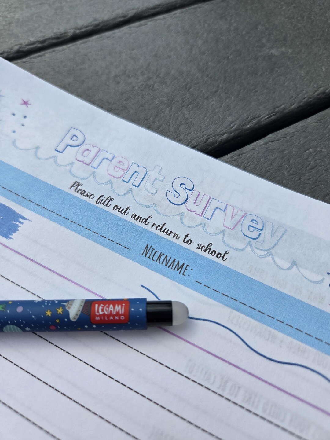 Parent Survey Printable / Teacher Resource / Back to School / Student ...