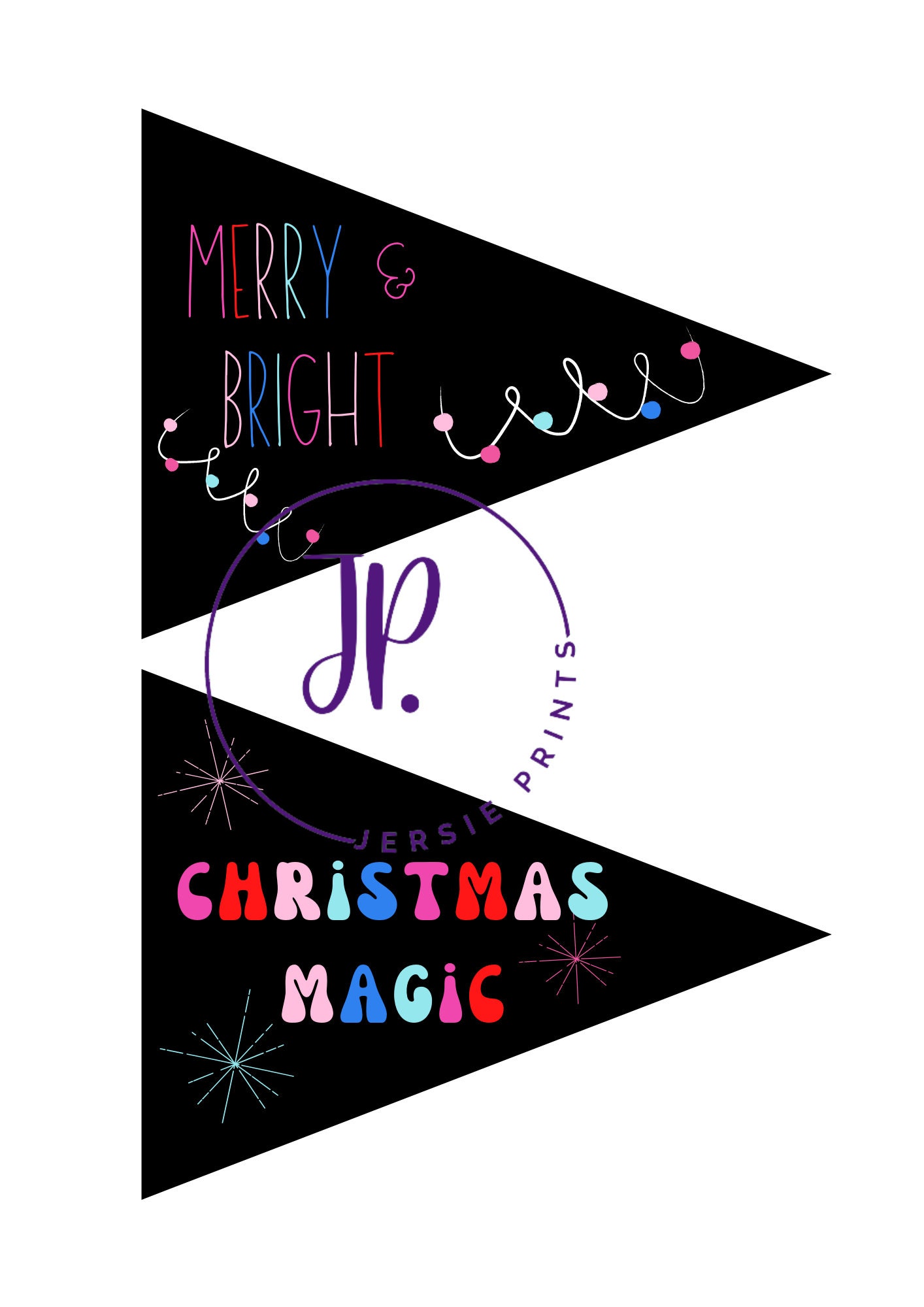 Christmas Pennants / Printable Holiday Flags / Christmas Decor ...