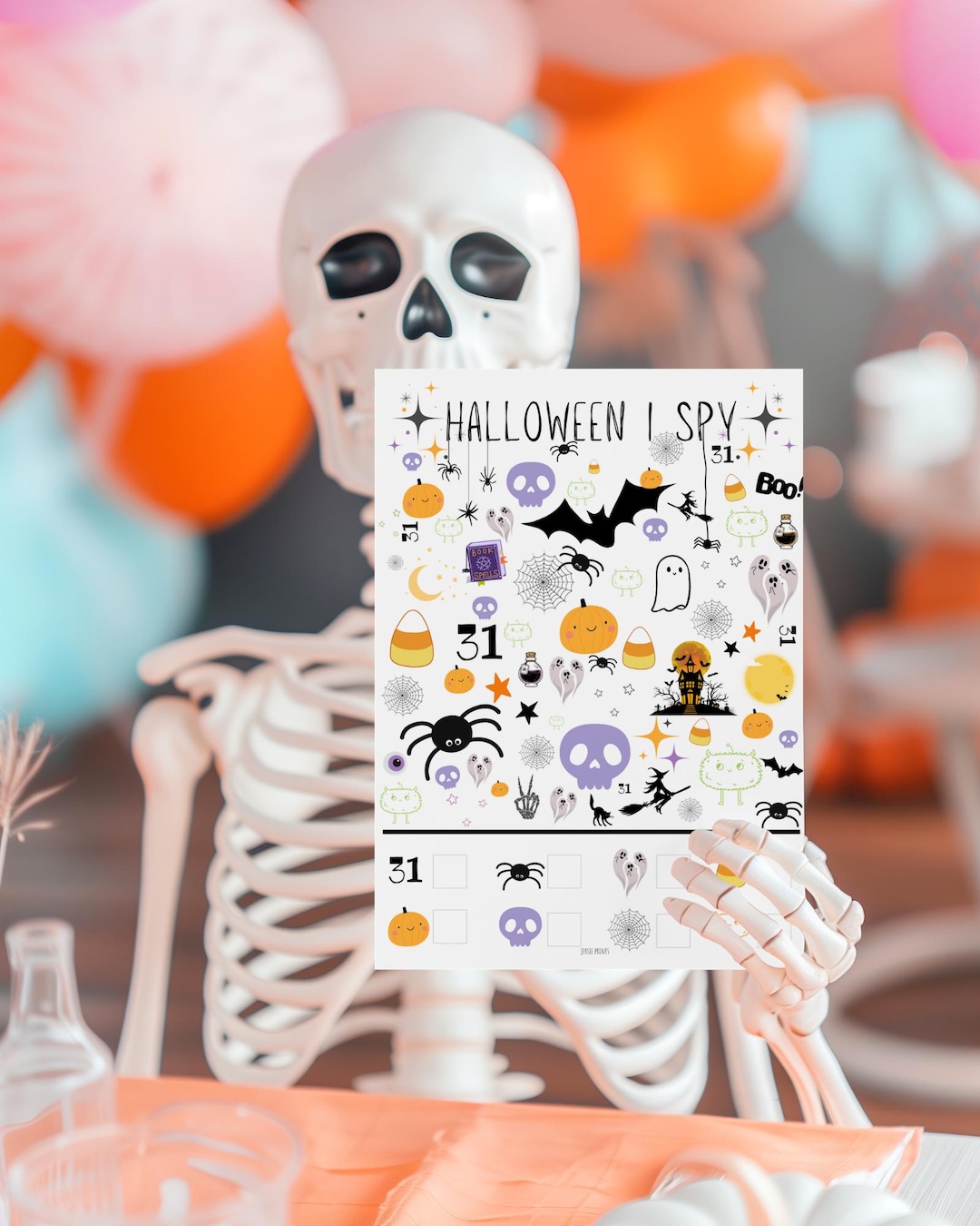 Halloween I Spy Activity: Printable Party Game (digital Download) - Etsy