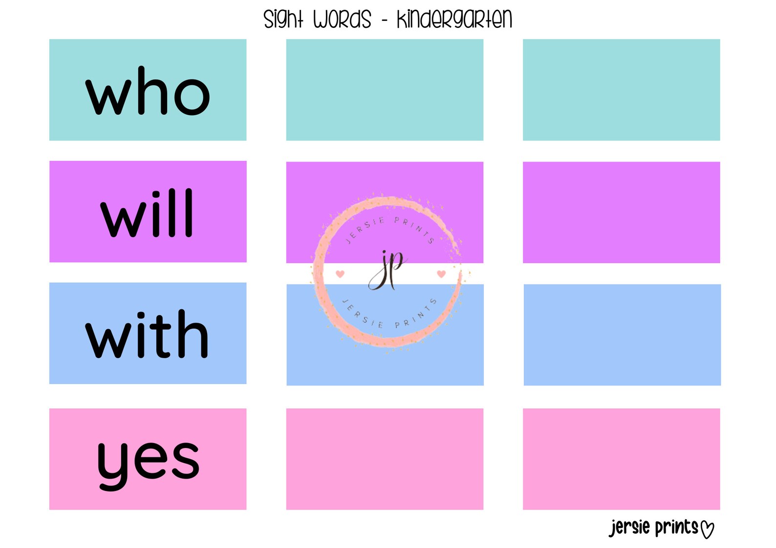 Sight Word Flashcards / Dolch Sight Word Book DIY / Educational Prints ...