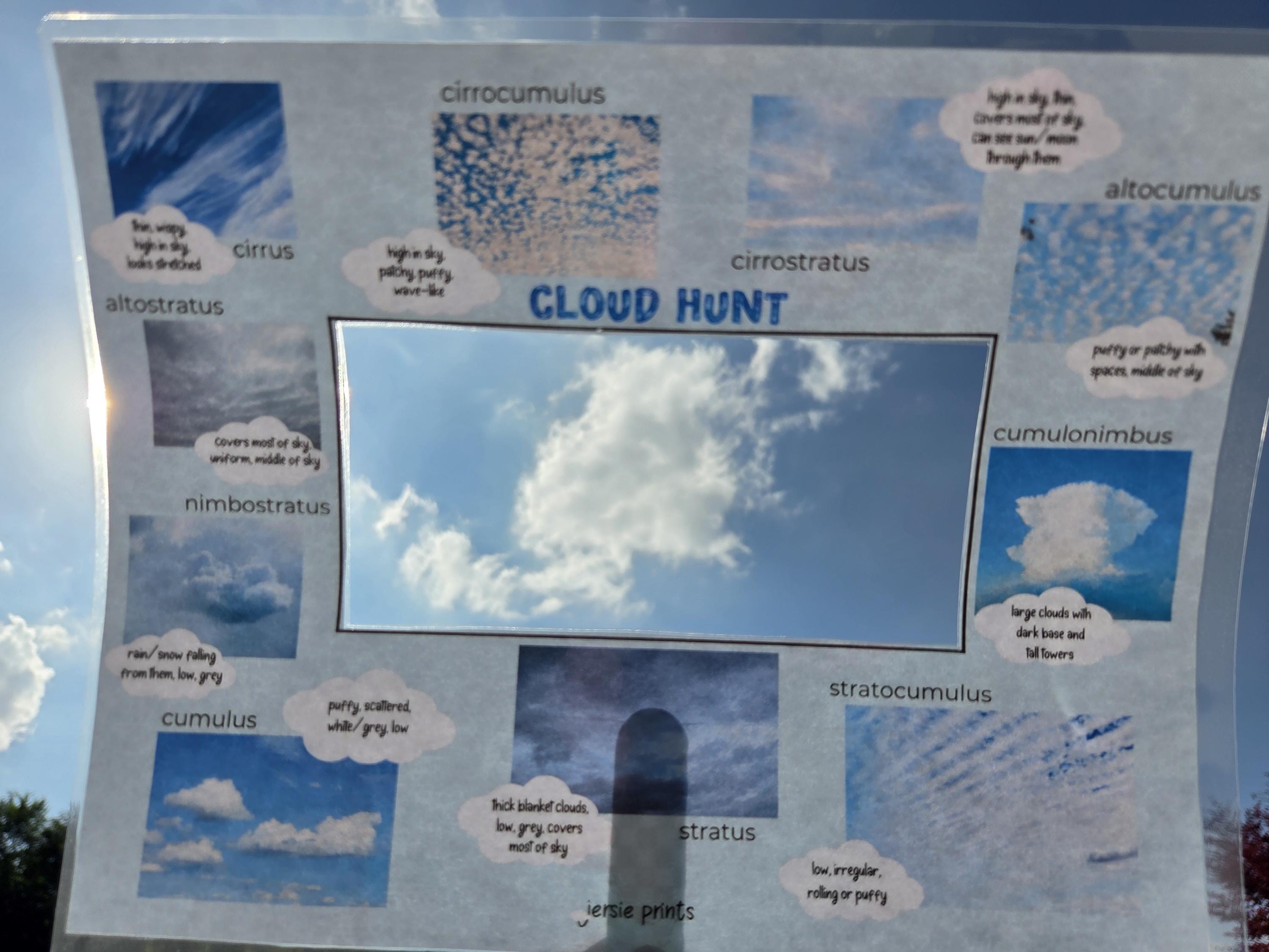 Cloud Hunt Printable / Cloud Finder / Classroom Activity / Outdoor ...