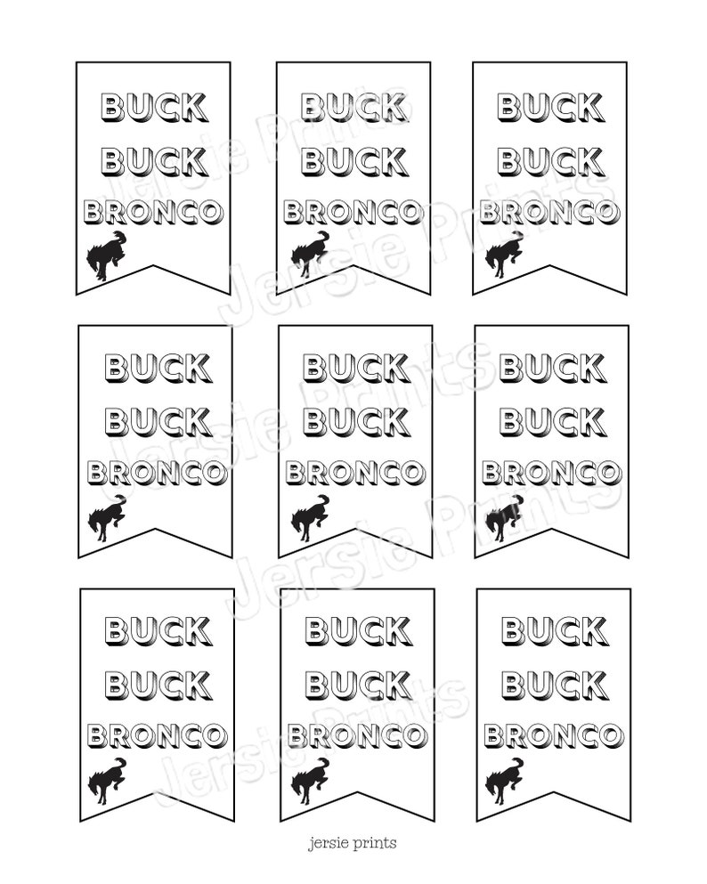 You've Been Bucked Bronco Cards: Printable Game Tags (PNG) - Etsy