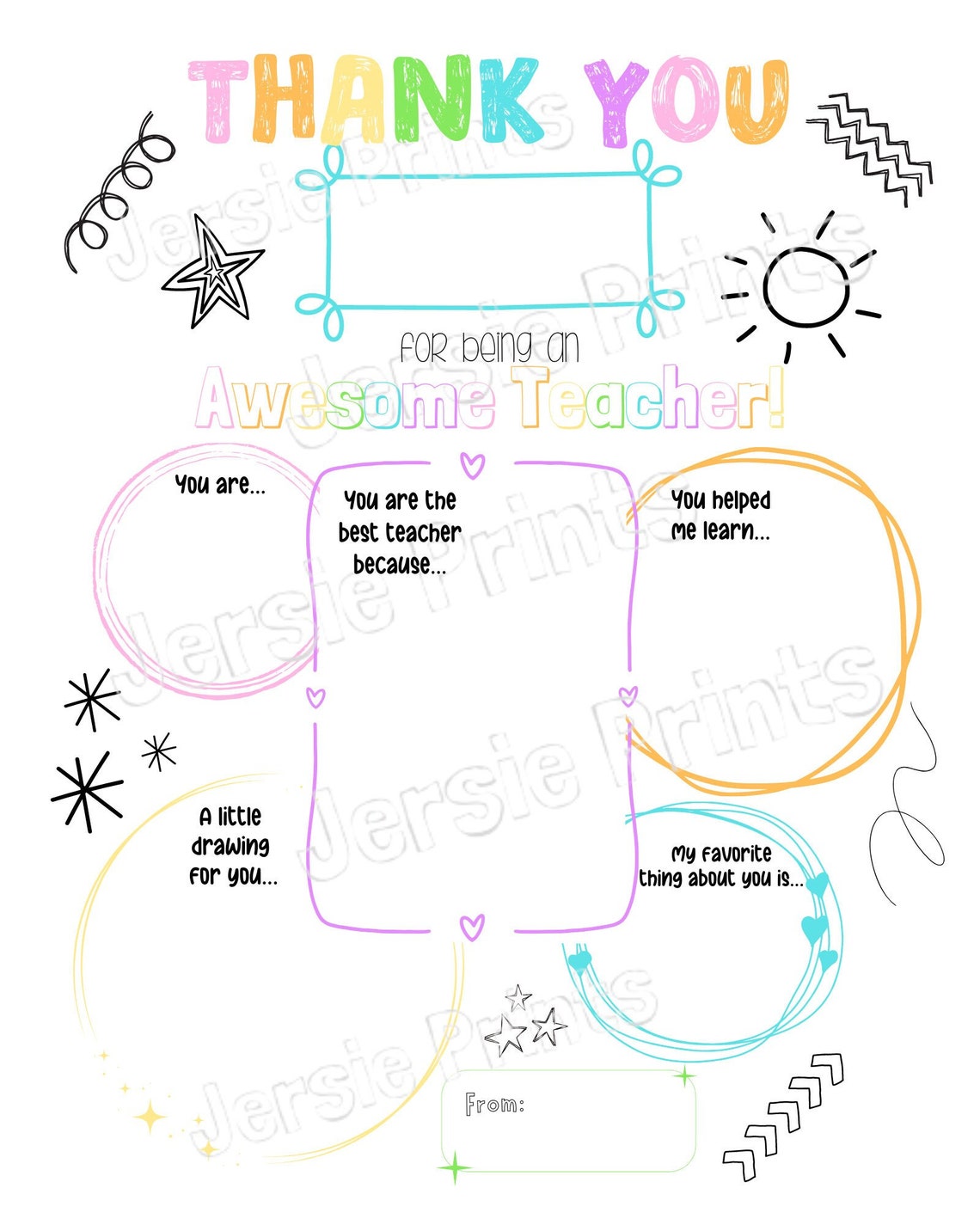 Teacher Appreciation Week Printable / End of Year Teacher Gift ...