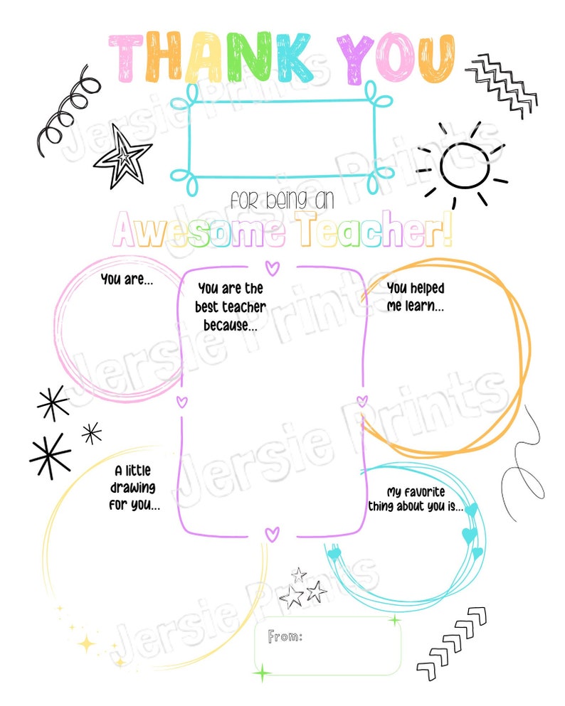 Teacher Appreciation Week Printable / End of Year Teacher Gift ...