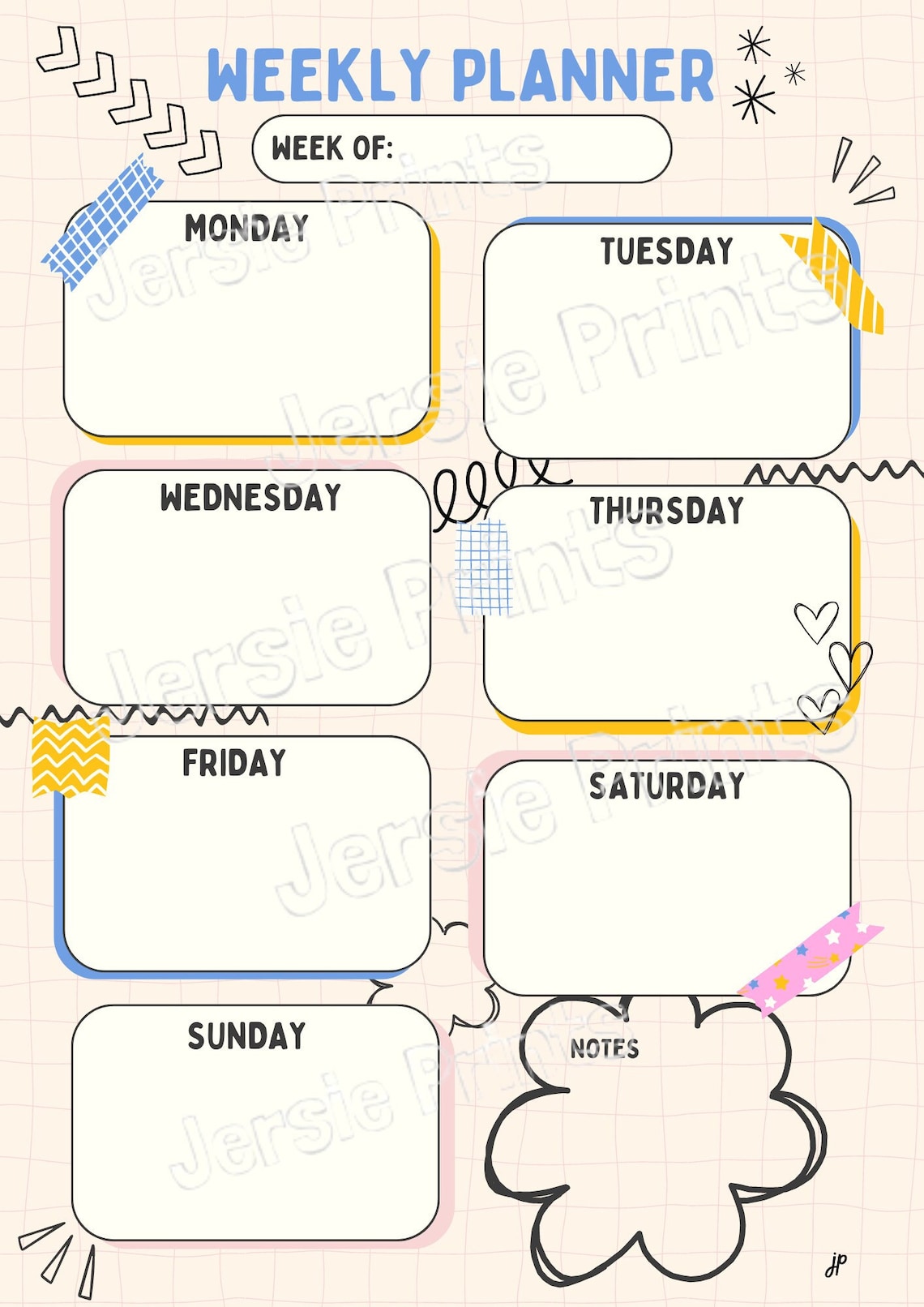 Weekly Planner / Weekly Printable Calendar / Organization - Etsy