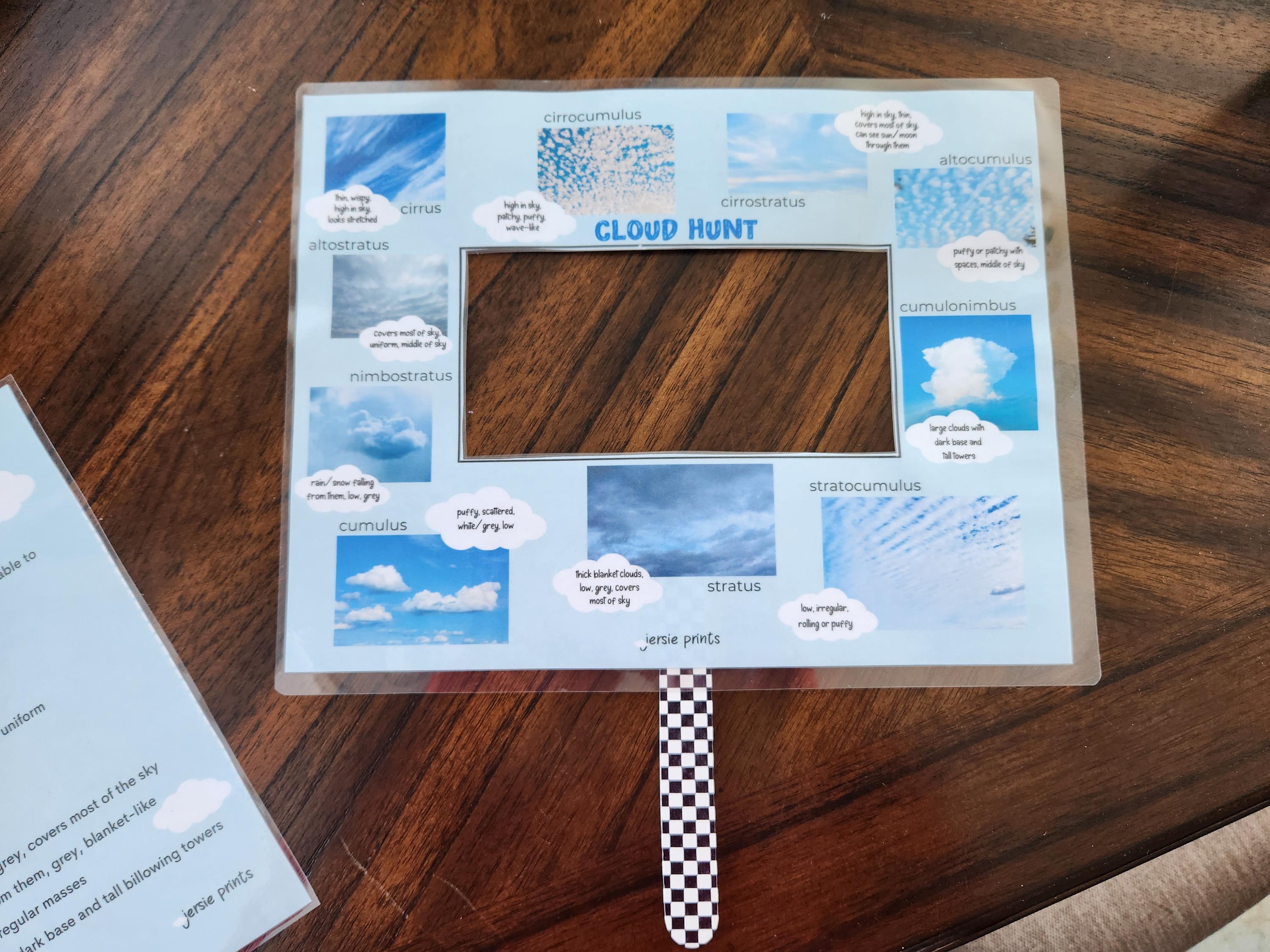 Cloud Hunt Printable / Cloud Finder / Classroom Activity / Outdoor ...