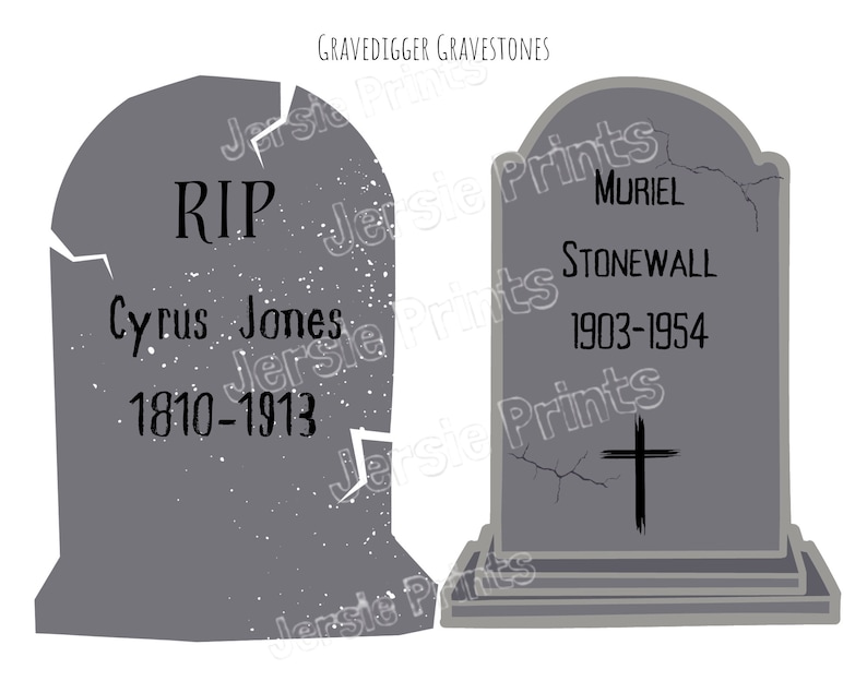 Gravedigger Gravestone Printable / DMB Gravedigger / Graveyard ...