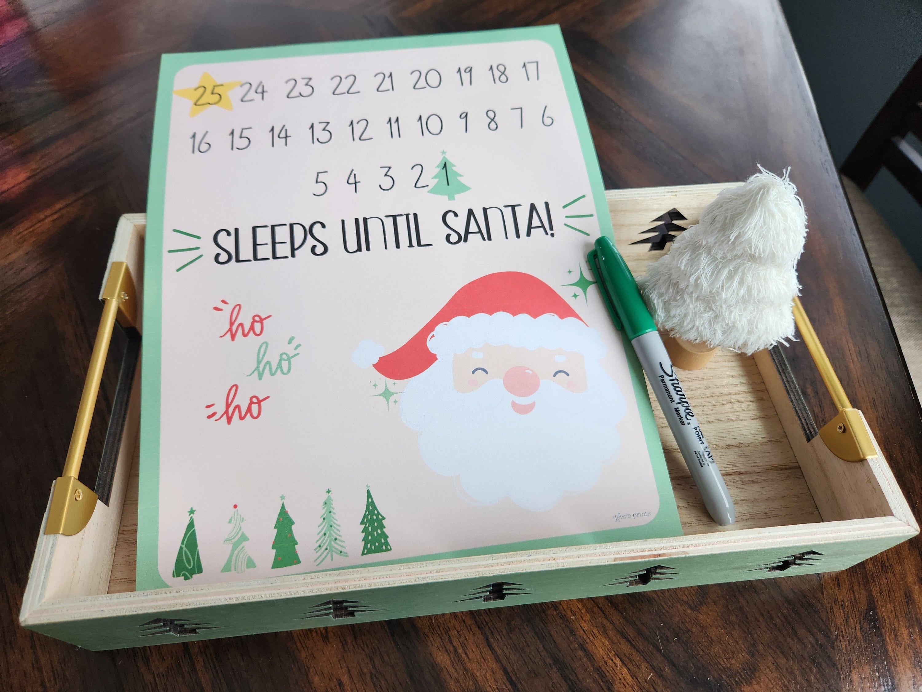 Kids Christmas Countdown: Sleeps Until Santa Printable (digital ...