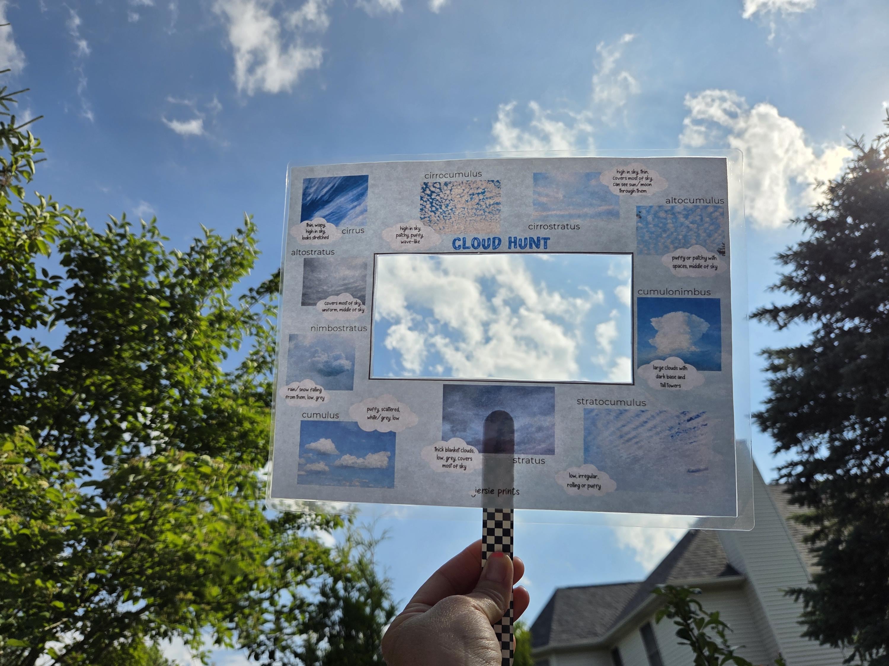 Cloud Hunt Printable / Cloud Finder / Classroom Activity / Outdoor Activity / Science Lesson ...