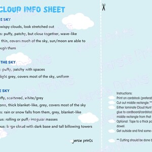 Cloud Hunt Printable / Cloud Finder / Classroom Activity / Outdoor ...