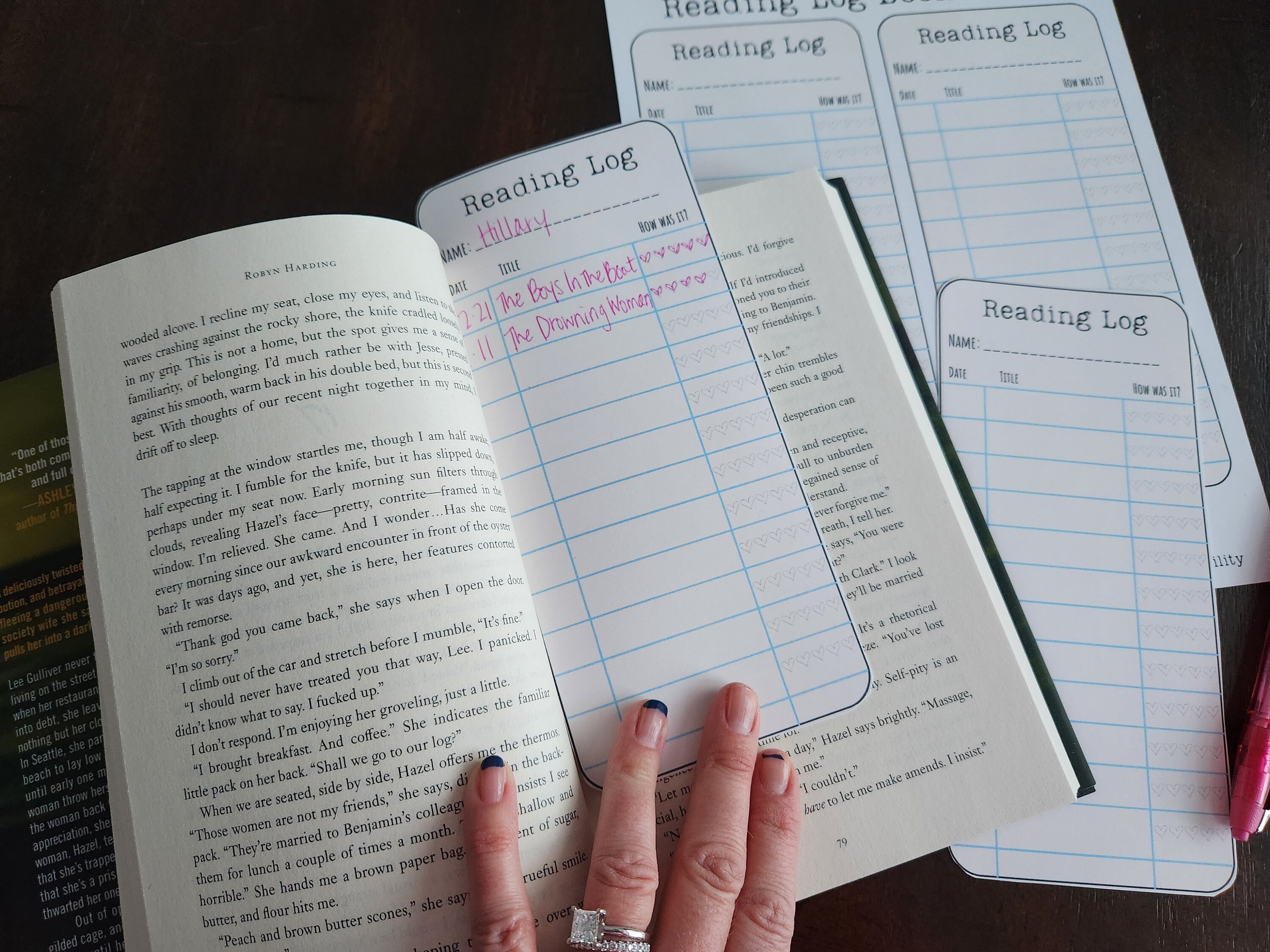 Reading Log Bookmarks / Printable Reading Log / Vintage Bookmark / Book ...