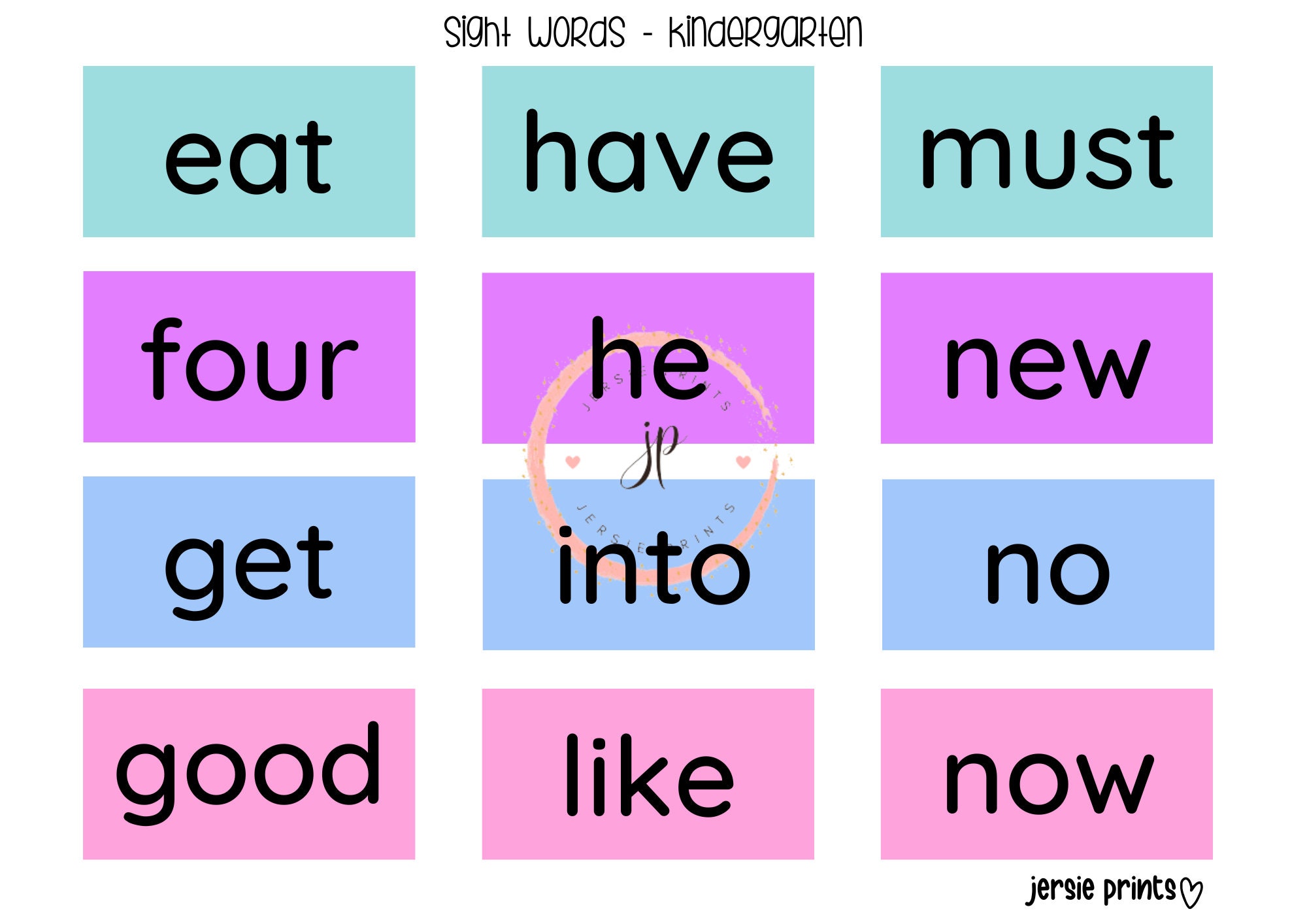 Sight Word Flashcards / Dolch Sight Word Book DIY / Educational Prints ...