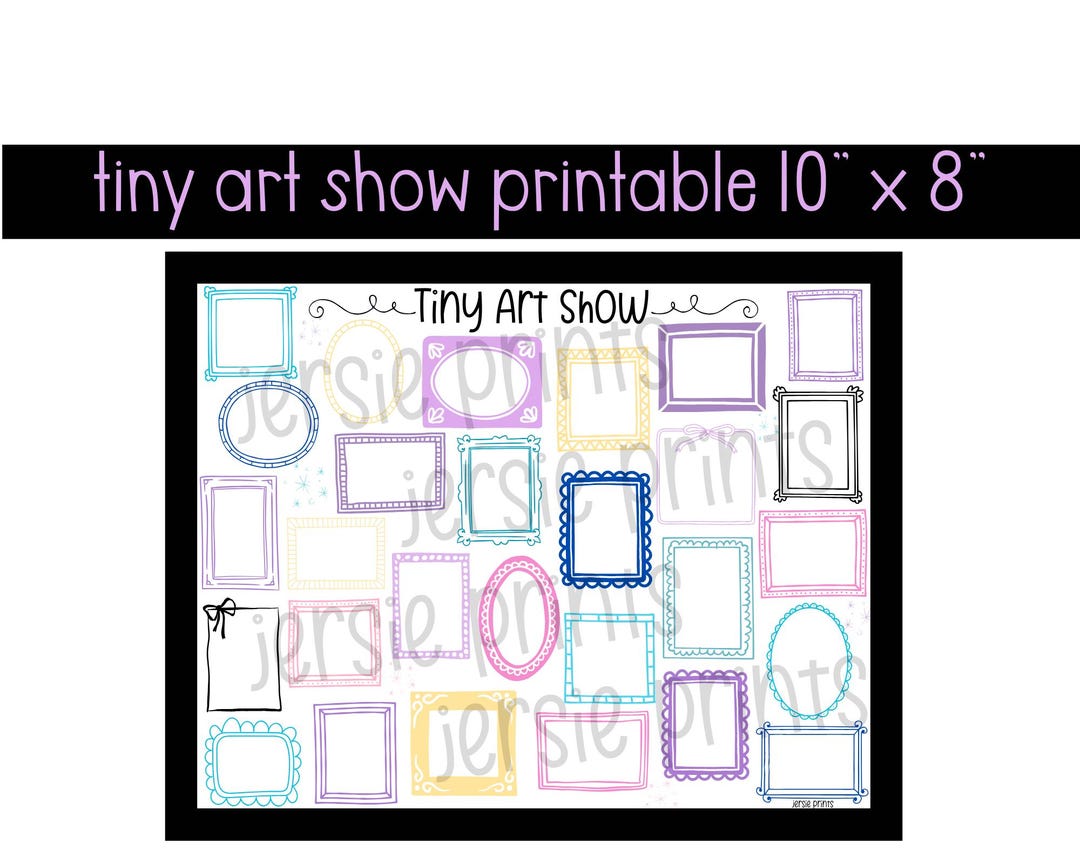 Tiny Art Show Printable 10 X 8 / Art Activity / Art Show / Mini Art ...