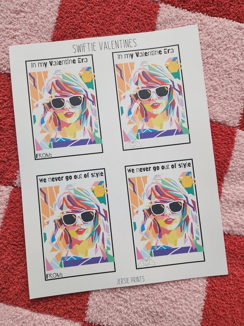 Swiftie Valentines / Valentine Cards / Classroom Valentines / Printable ...
