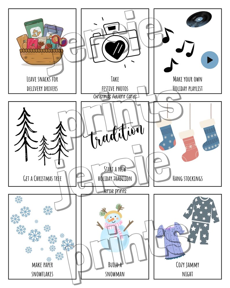 Advent Activity Cards Printable / Christmas Countdown / Kids Advent ...