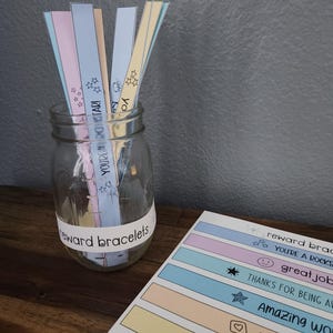 Reward Bracelets Printable / Student Awards / Praise Bracelets / Reward ...