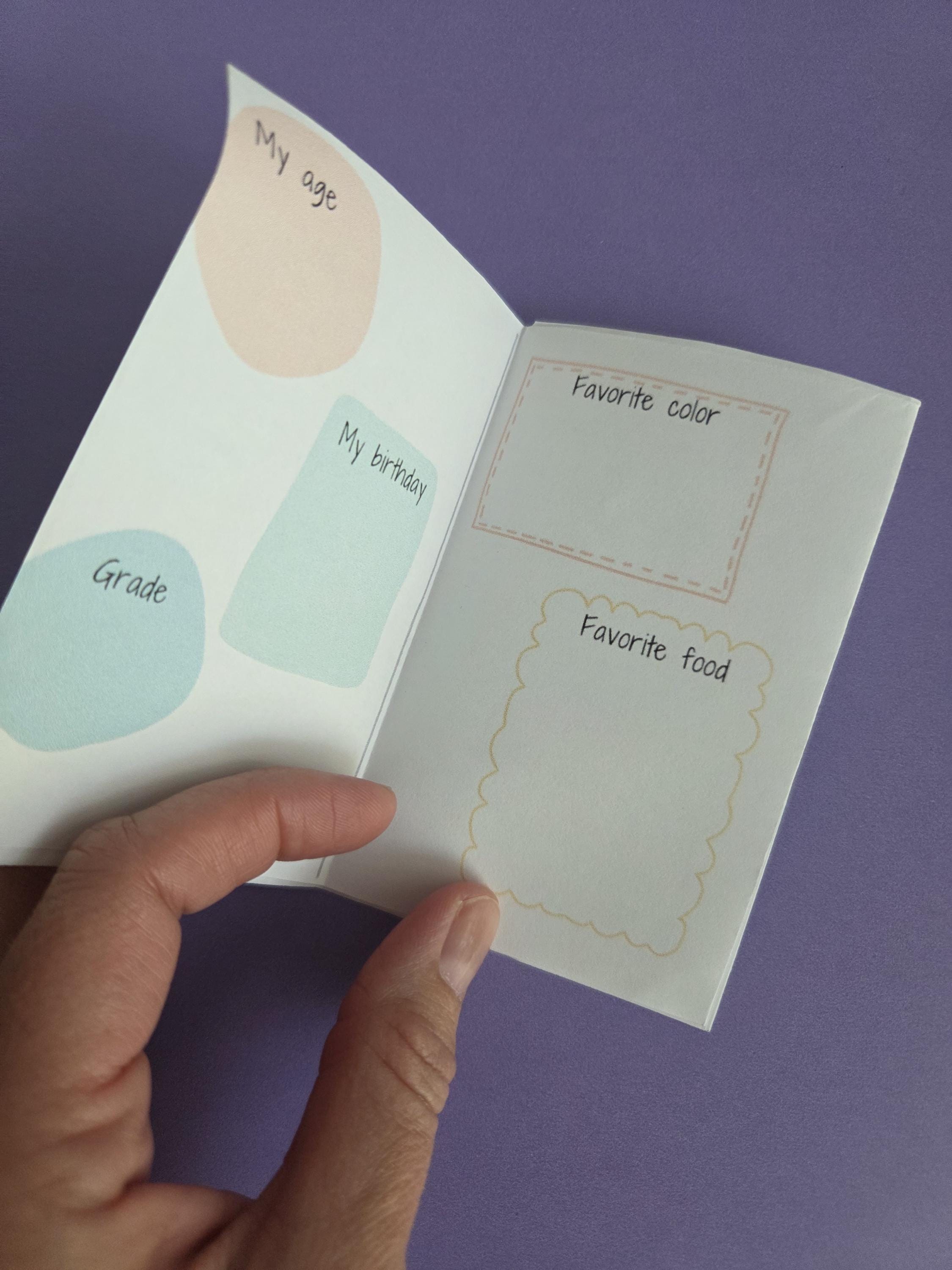 Mini All About Me Book Printable: Student Activity, Get to Know Me ...