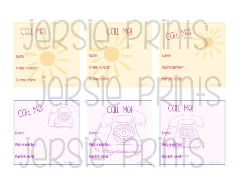 Call Me Printable / Phone Number Printable / Stay in Touch / End of the ...